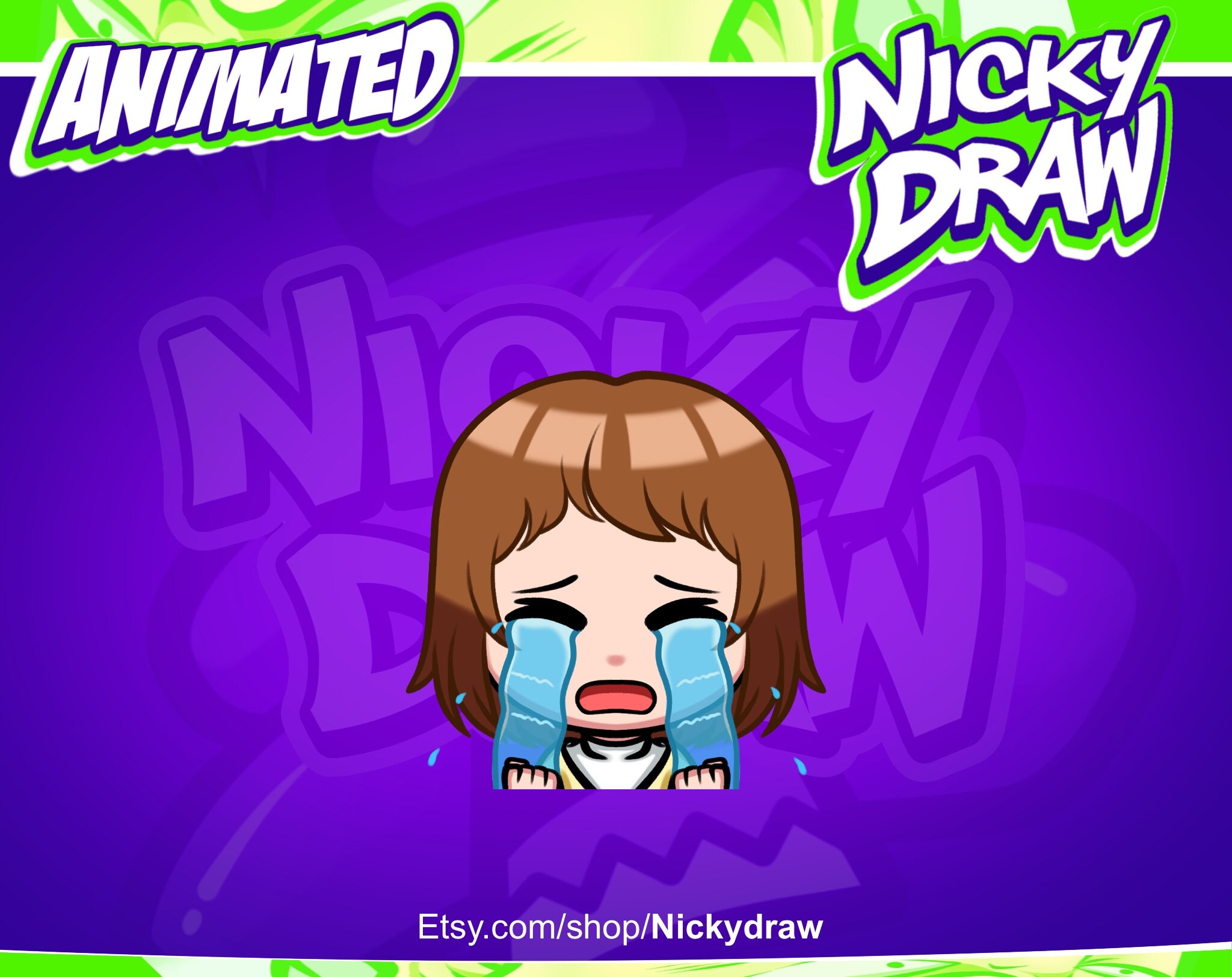 Grito animado Twitch Emotes // Chibi animado Twitch Emotes // - Etsy México