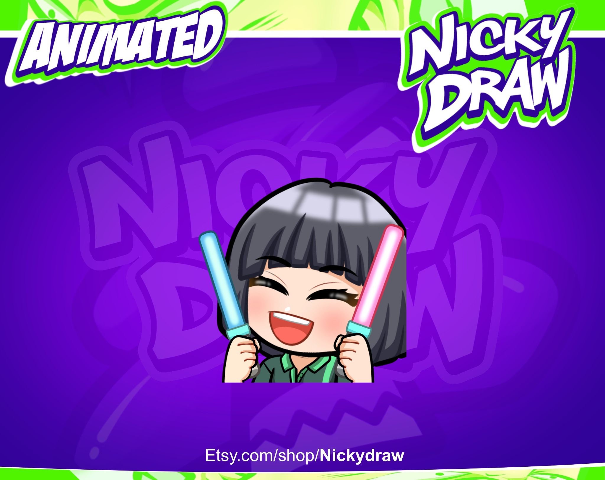 Animated Rave Twitch Emotes // Feng Min // DBD Twitch Emotes // Horror ...