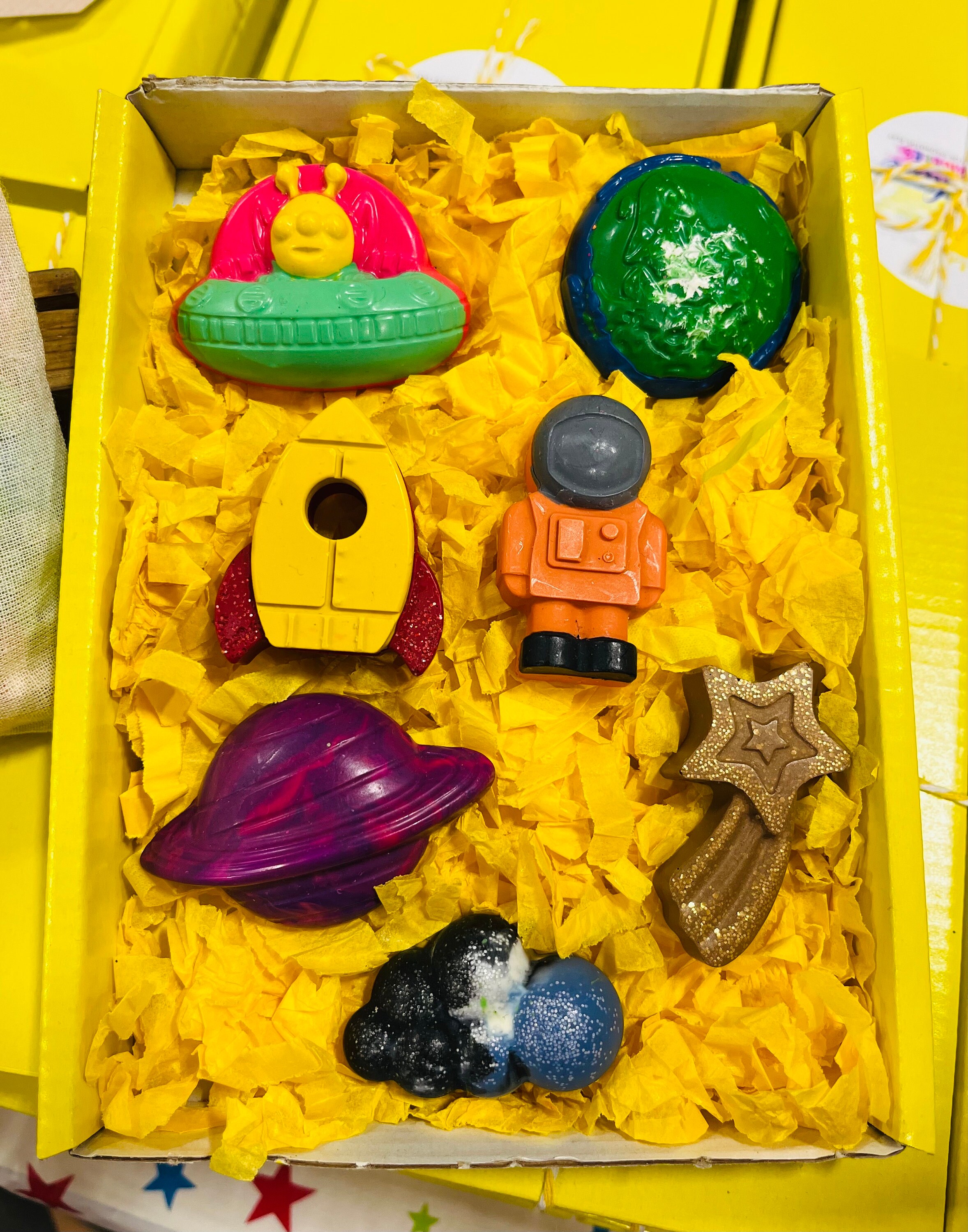 Space Crayons, Handcrafted, Colouring, Mark Making, Aliens, Rocket ...