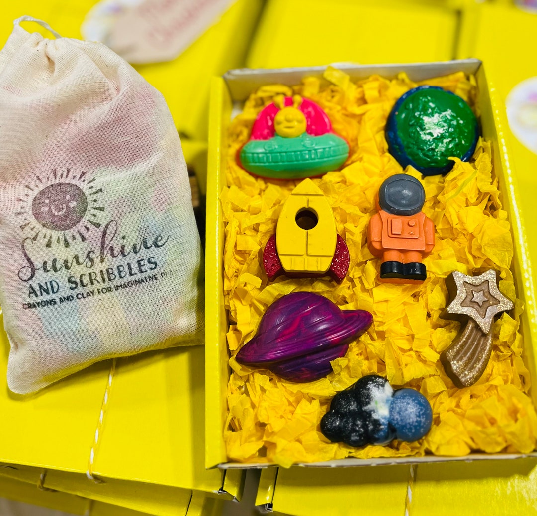 Space Crayons, Handcrafted, Colouring, Mark Making, Aliens, Rocket ...