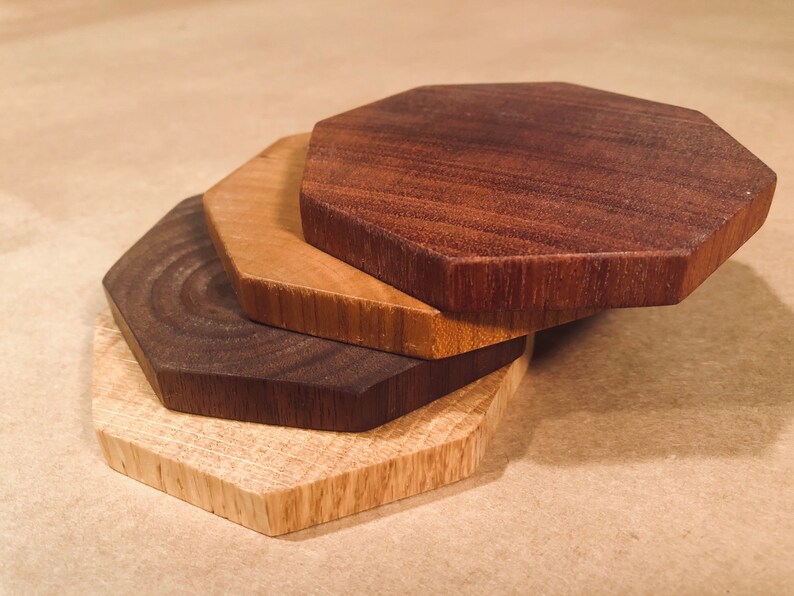 Hardwood Drink Coasters, Table Coasters - Etsy