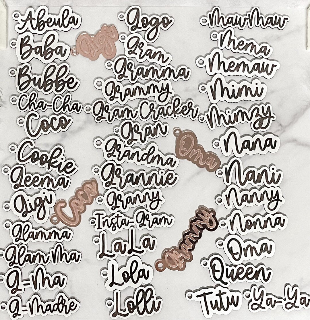 40 Grandma Keychain SVG Bundle, Laser Ready File, Grandma SVG, Grandma ...