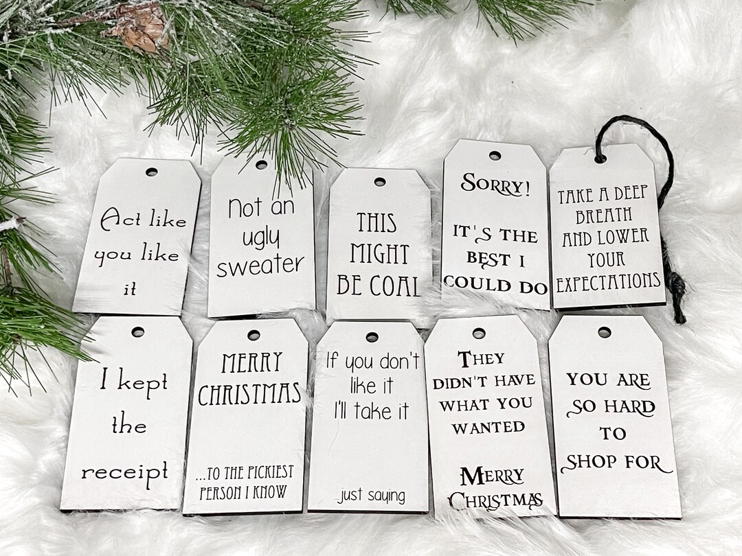 Funny Christmas Tag Bundle 2 SVG Digital File Glowforge Ready - Etsy
