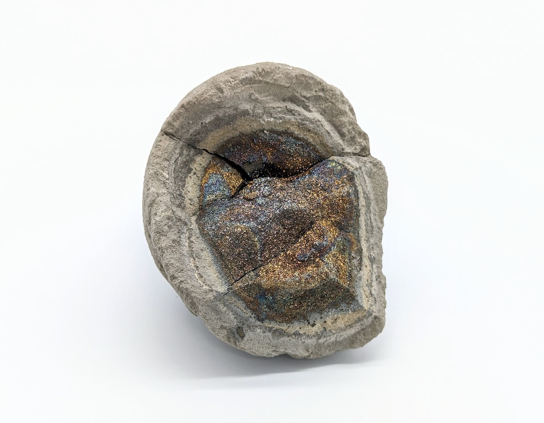 Pyrite Nodule - Iridescent Rainbow Septarian Concretion - Etsy