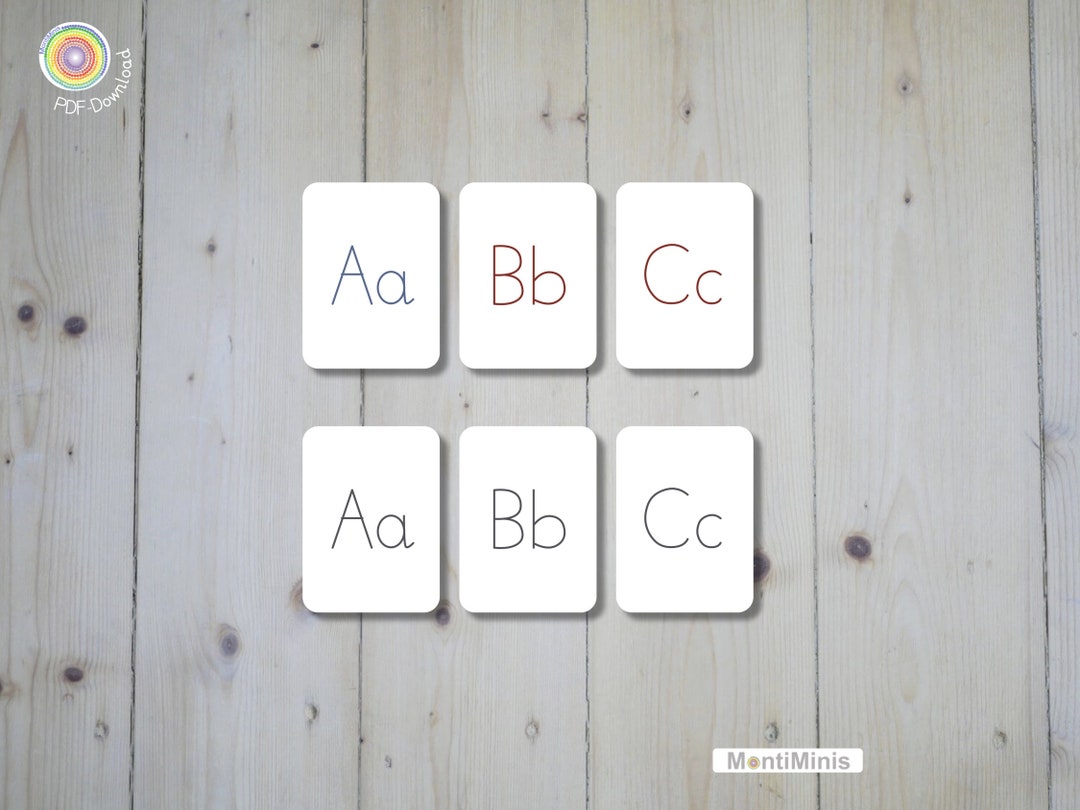 ABC Learning Cards (upper and Lower Case Letters) - Template ...
