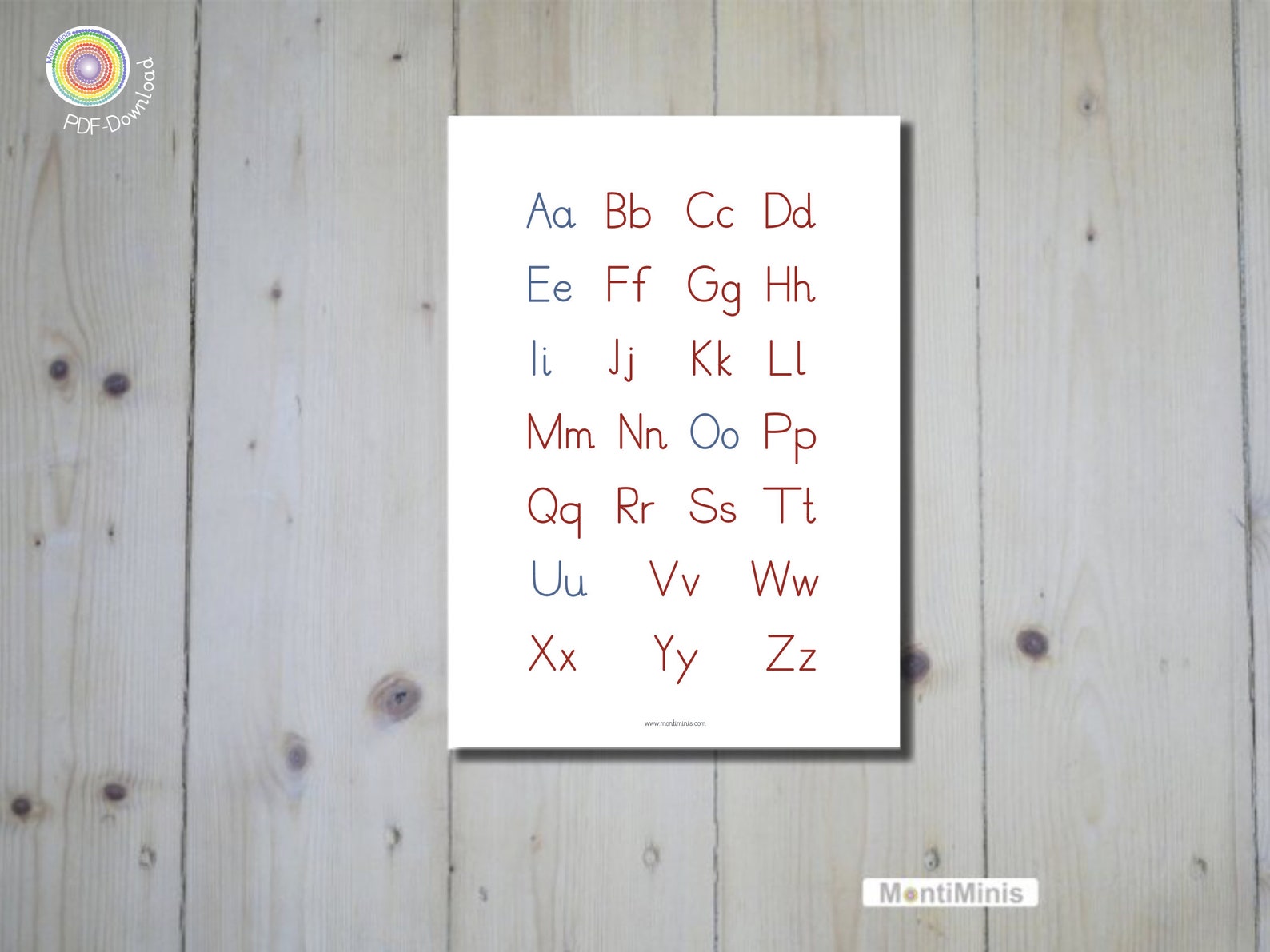 ABC Alphabet Poster - Print Template - School Enrollment - Elementary ...
