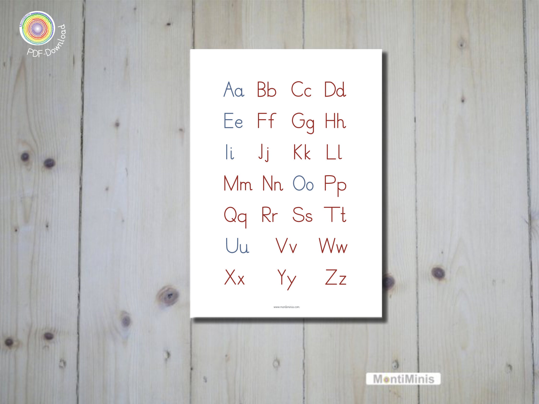 ABC Alphabet Poster - Print Template - School Enrollment - Elementary ...