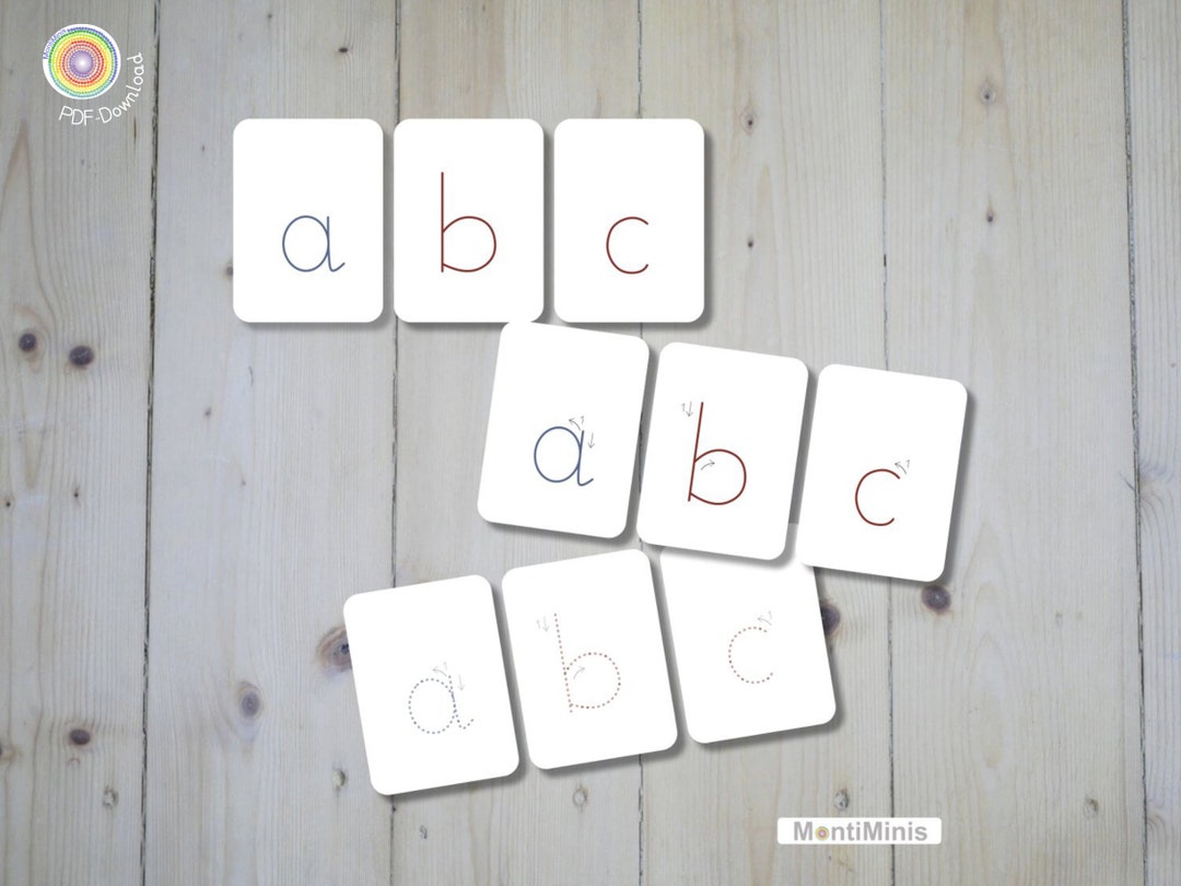 ABC Learning Cards (lower Case) - Alphabet Template - Printable ...