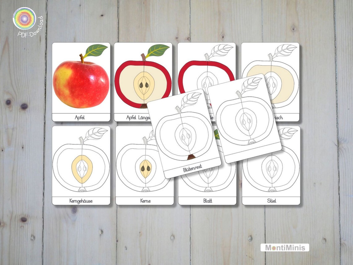 Parts of the Apple XXL DIY Puzzle Print Template Apple DIY Puzzle ...