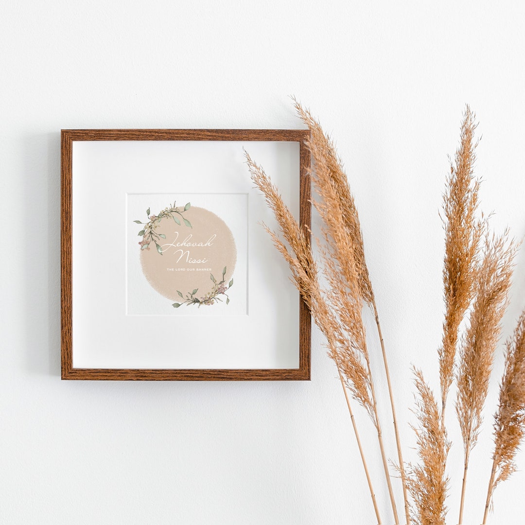 Jehovah Nissi the Lord is My Banner Print, Christian Wall Art, Names of ...