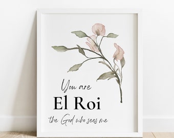 El Roi, the God Who Sees Me Print, El Roi Printable Wall Art, Genesis ...