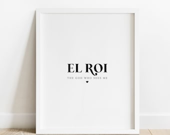 El Roi, the God Who Sees Me Print, El Roi Printable Wall Art, Genesis ...
