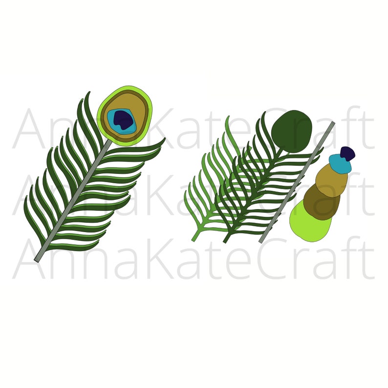Layered Peacock Feather SVG Cut File for Cricut Plus Png - Etsy