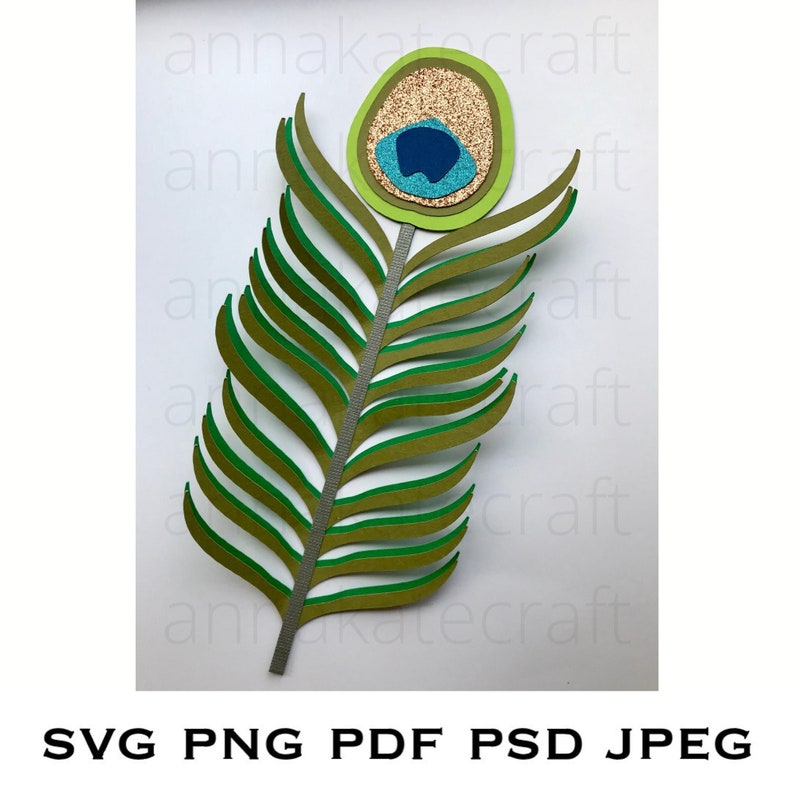 Layered Peacock Feather SVG Cut File for Cricut Plus Png - Etsy