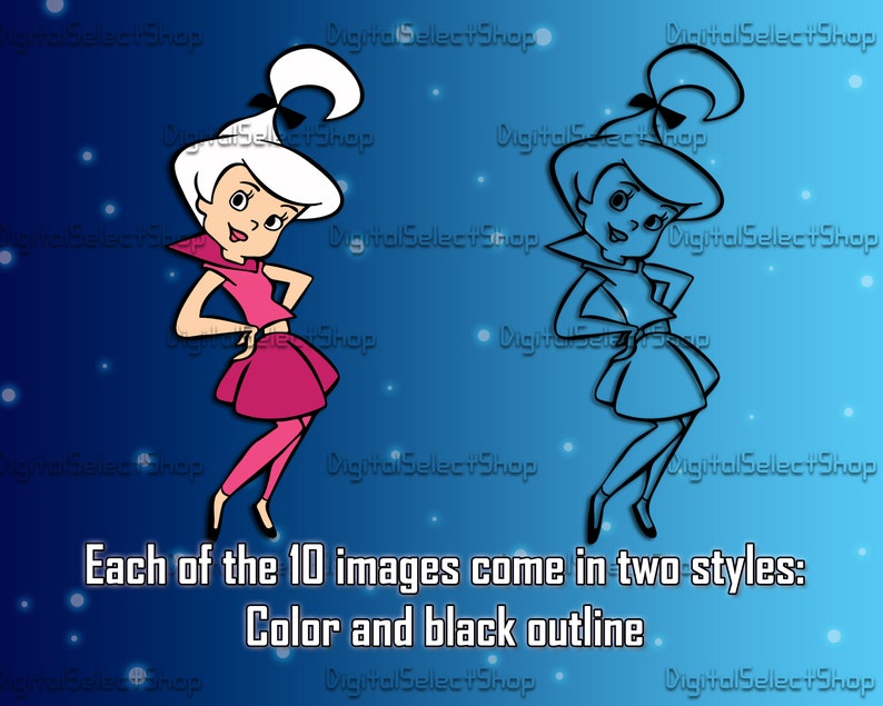 The Jetsons Svg Pack, Judy Jetson, Retro Cartoon, Svg Bundle, Layered ...