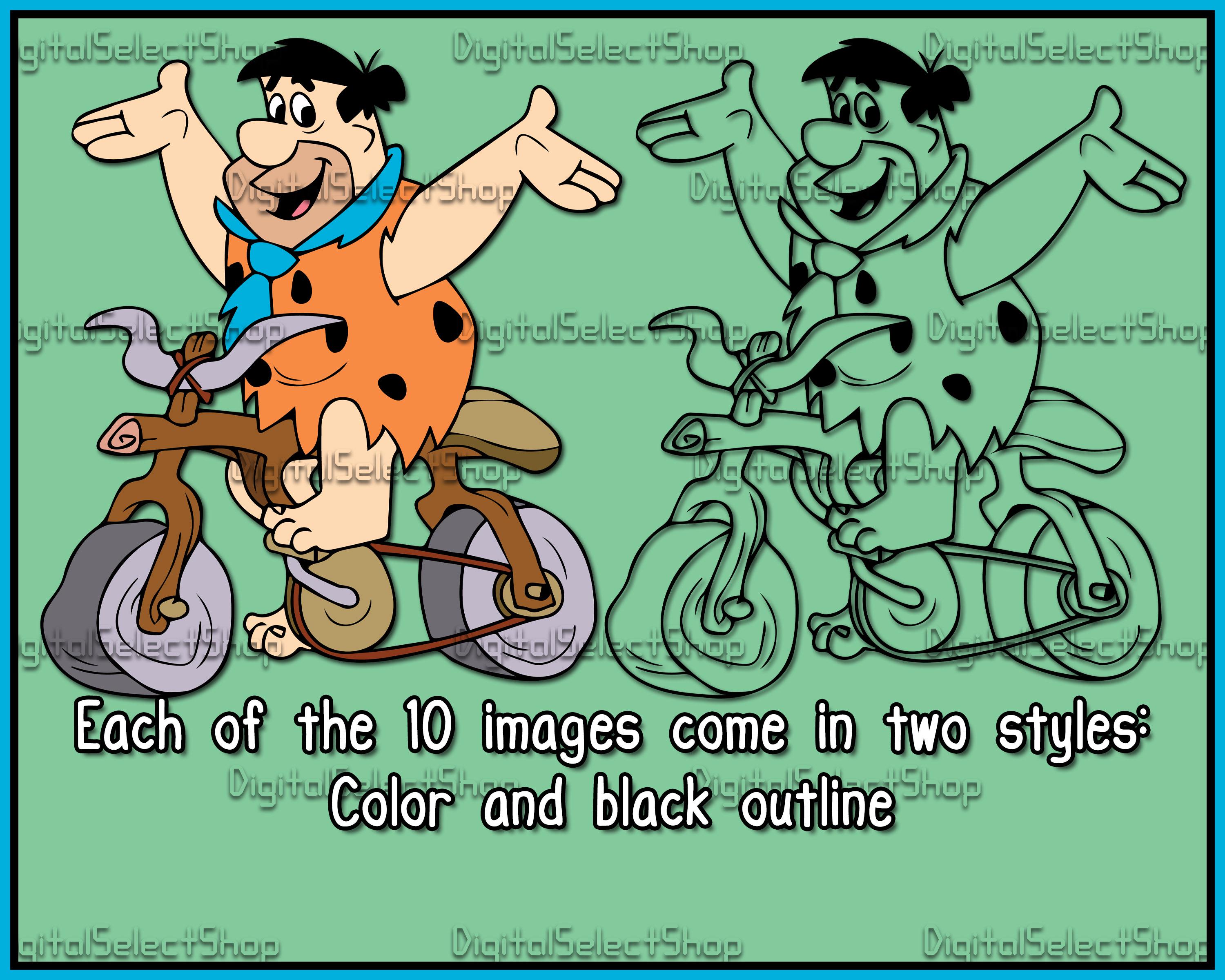 Fred Flintstones Svg Bundle, Second Svg Pack, Layered Svg, PNG, PDF ...