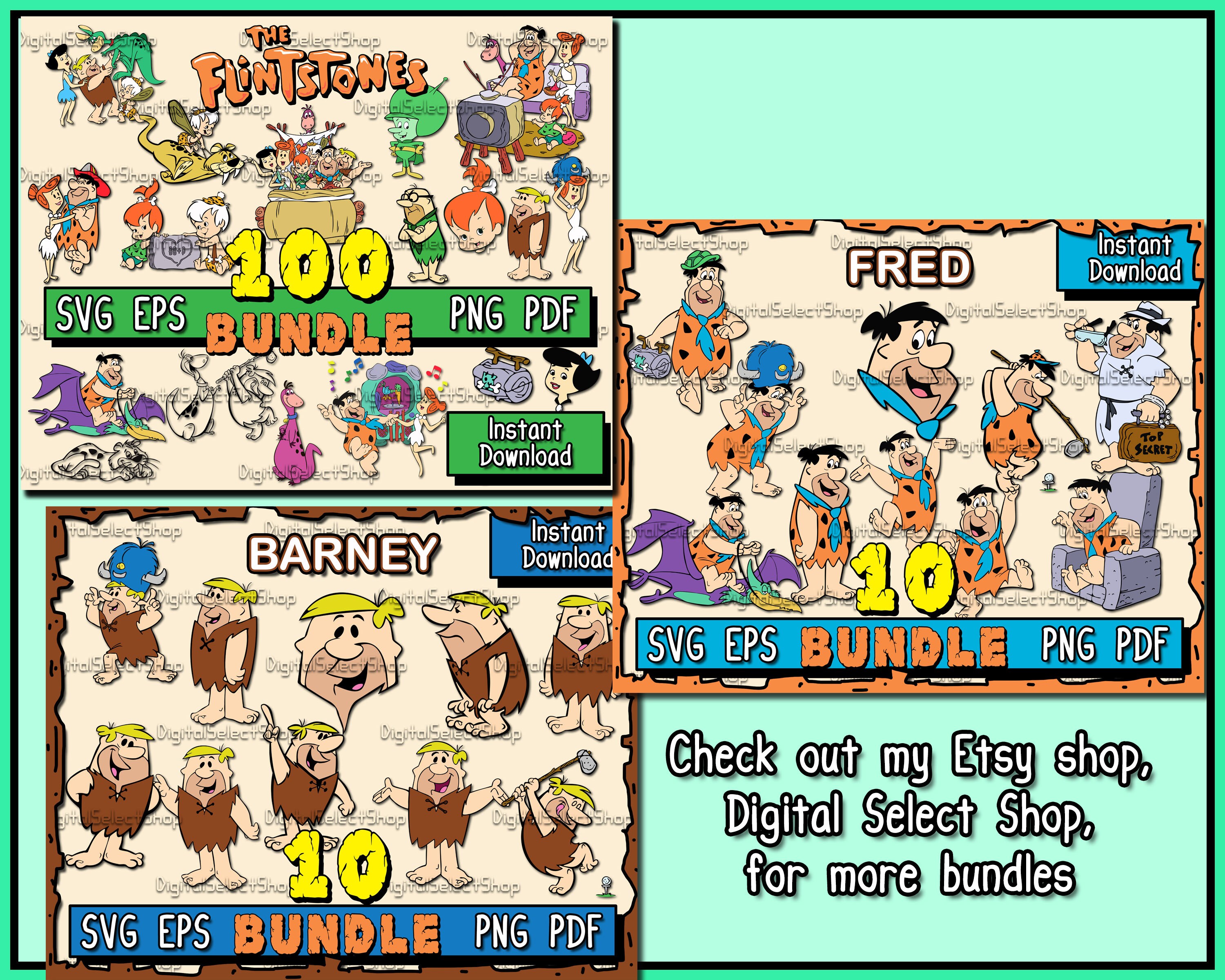 Wilma Flintstones Svg Bundle, Betty, Svg Pack, Layered Svg, PNG, PDF ...