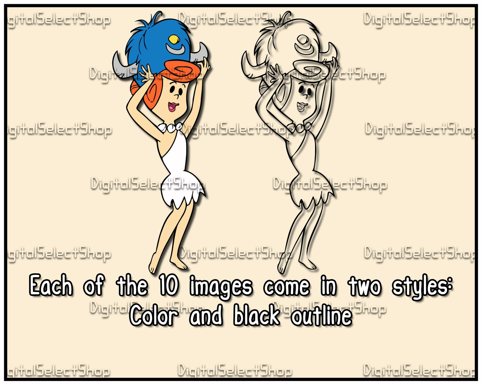 Wilma Flintstones Svg Bundle, Betty, Svg Pack, Layered Svg, PNG, PDF ...