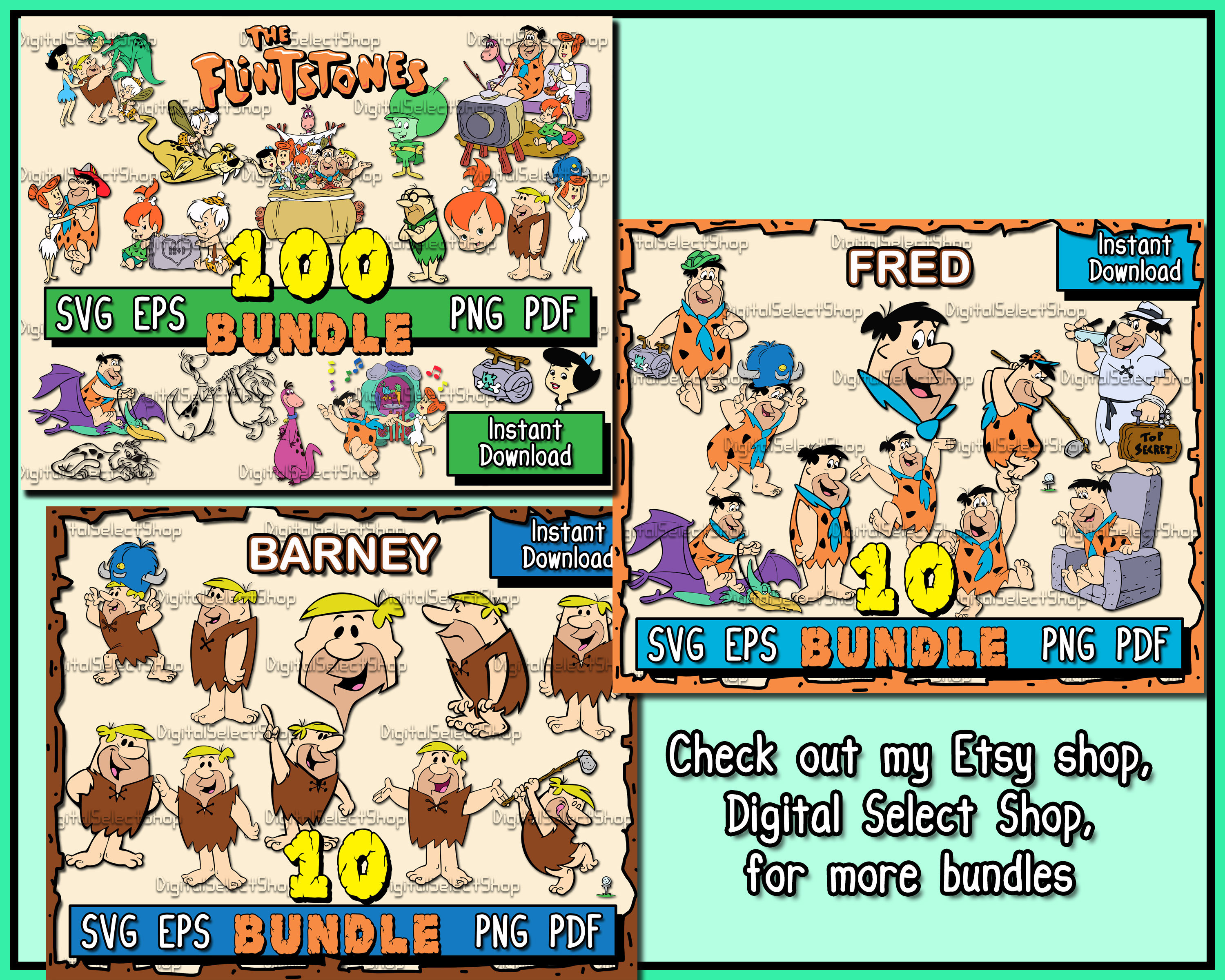 Pebbles Flintstones Svg Bundle, Svg Pack, Layered Svg, PNG, PDF, EPS ...