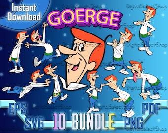 The Jetsons Svg Pack, Rosie Jetson, Retro Cartoon, Svg Bundle, Layered ...