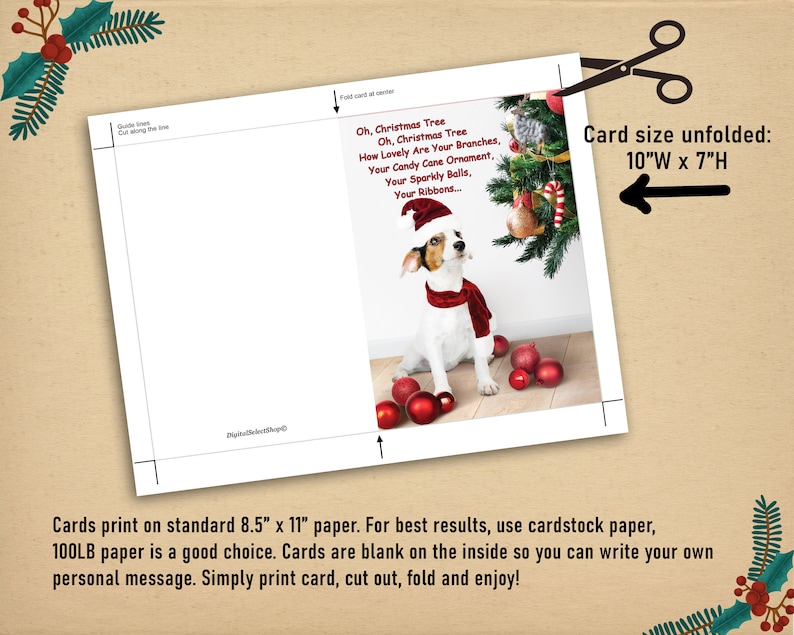 Printable Dog Holiday Cards Bundle Christmas Card Dog - Etsy