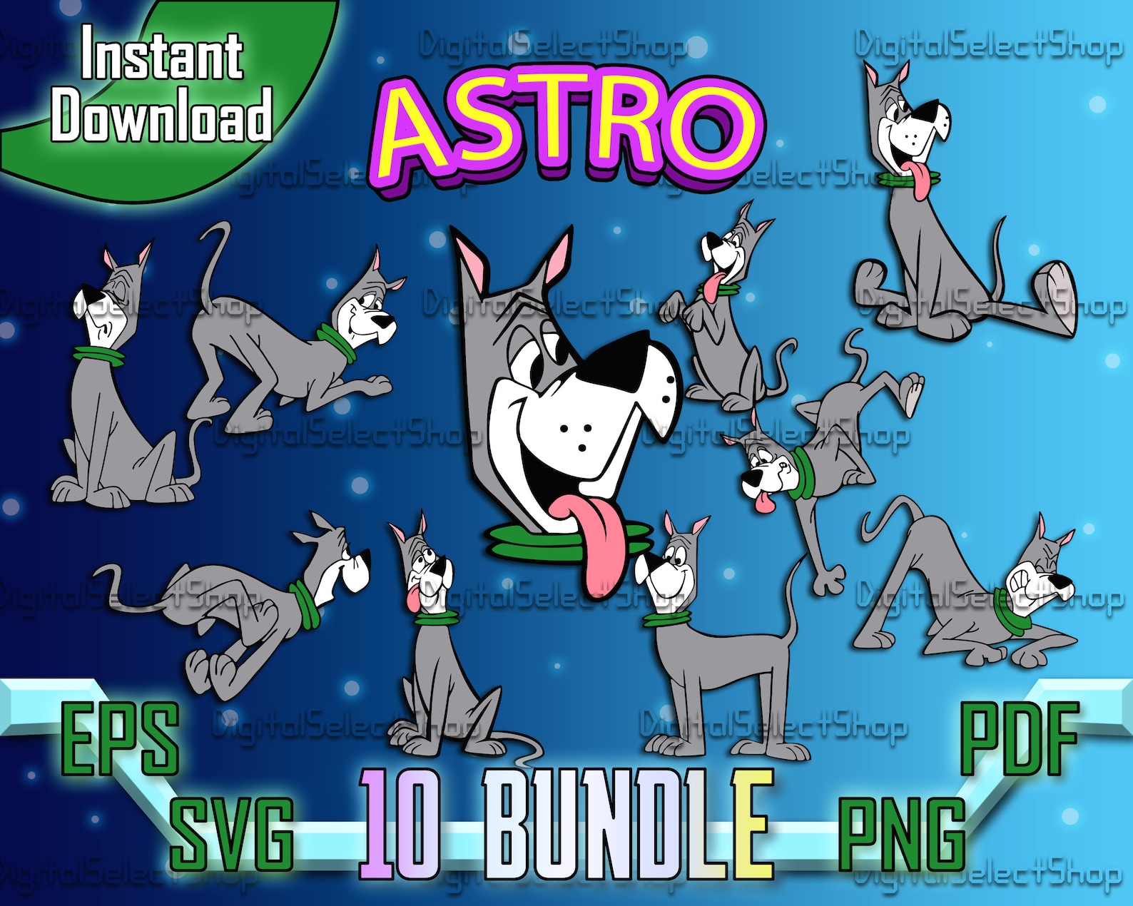 The Jetsons Svg Pack, Astro Jetson, Retro Cartoon, Svg Bundle, Layered ...