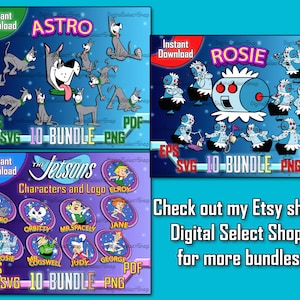 The Jetsons Svg Pack, Judy Jetson, Retro Cartoon, Svg Bundle, Layered ...