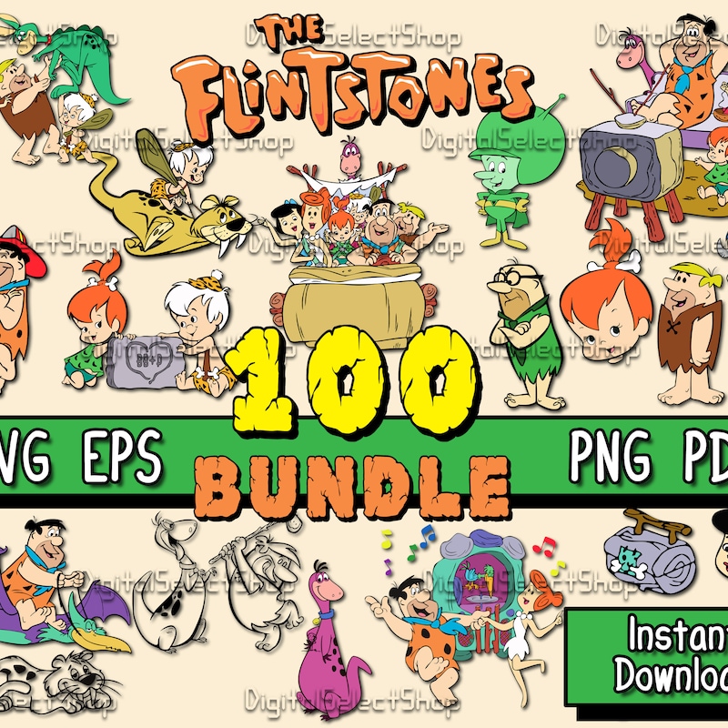 Flintstone Party Bundle - Etsy