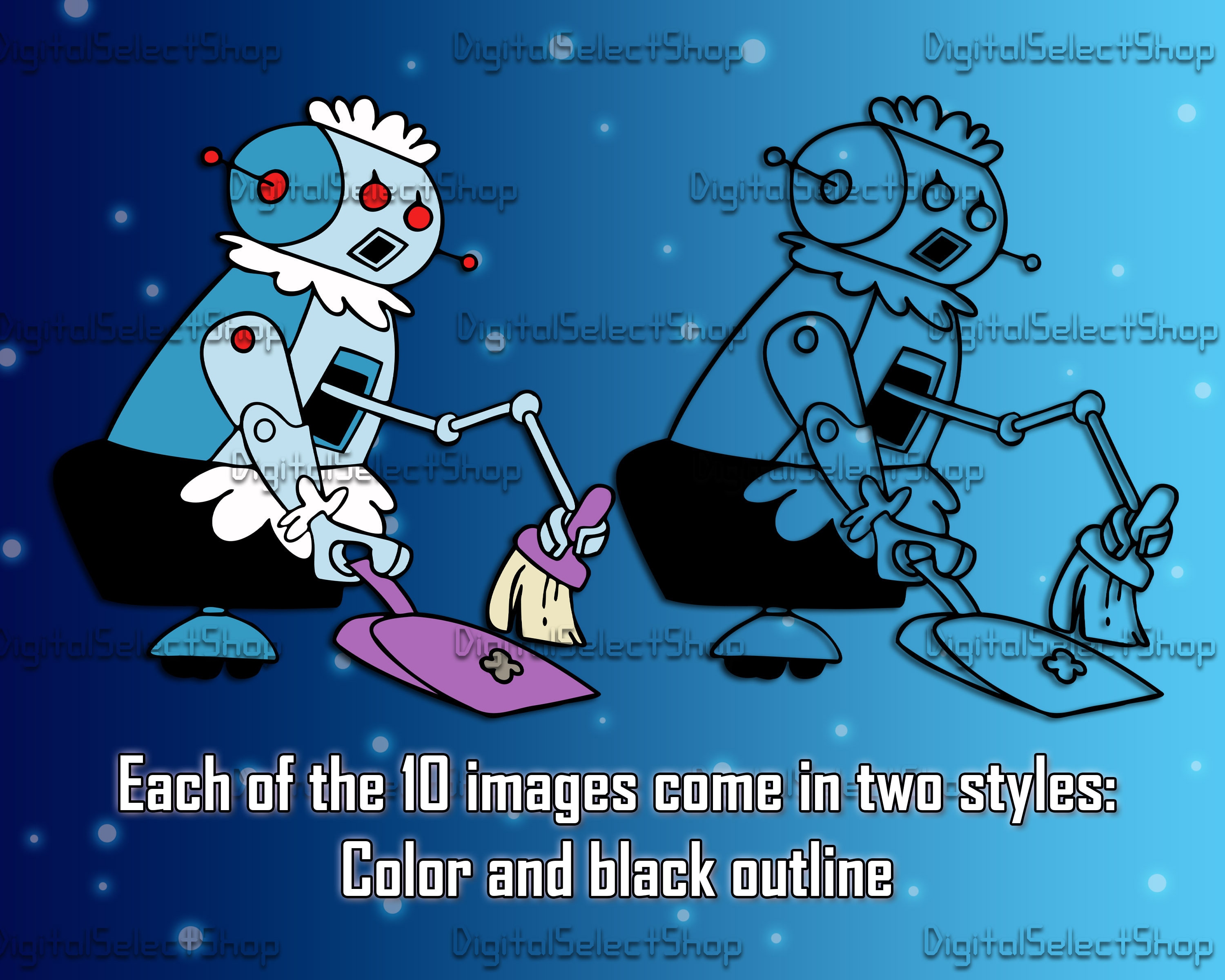 The Jetsons Svg Pack, Rosie Jetson, Retro Cartoon, Svg Bundle, Layered ...