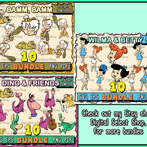 Pebbles Flintstones Svg Bundle, Svg Pack, Layered Svg, PNG, PDF, EPS ...