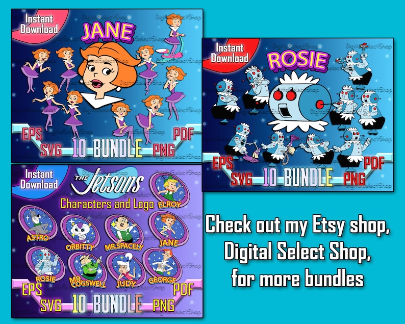 The Jetsons Svg Pack, George Jetson, Retro Cartoon, Svg Bundle, Layered ...