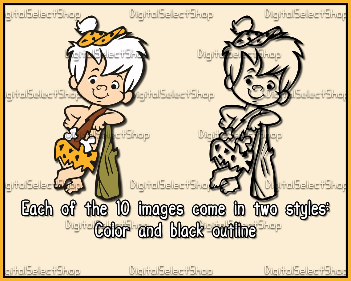 Flintstones Svg Bundle, Bamm Bamm, Svg Pack, Layered Svg, PNG, PDF, EPS ...