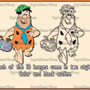 Fred Flintstones Svg Bundle, Svg Pack, Layered Svg, PNG, PDF, EPS ...