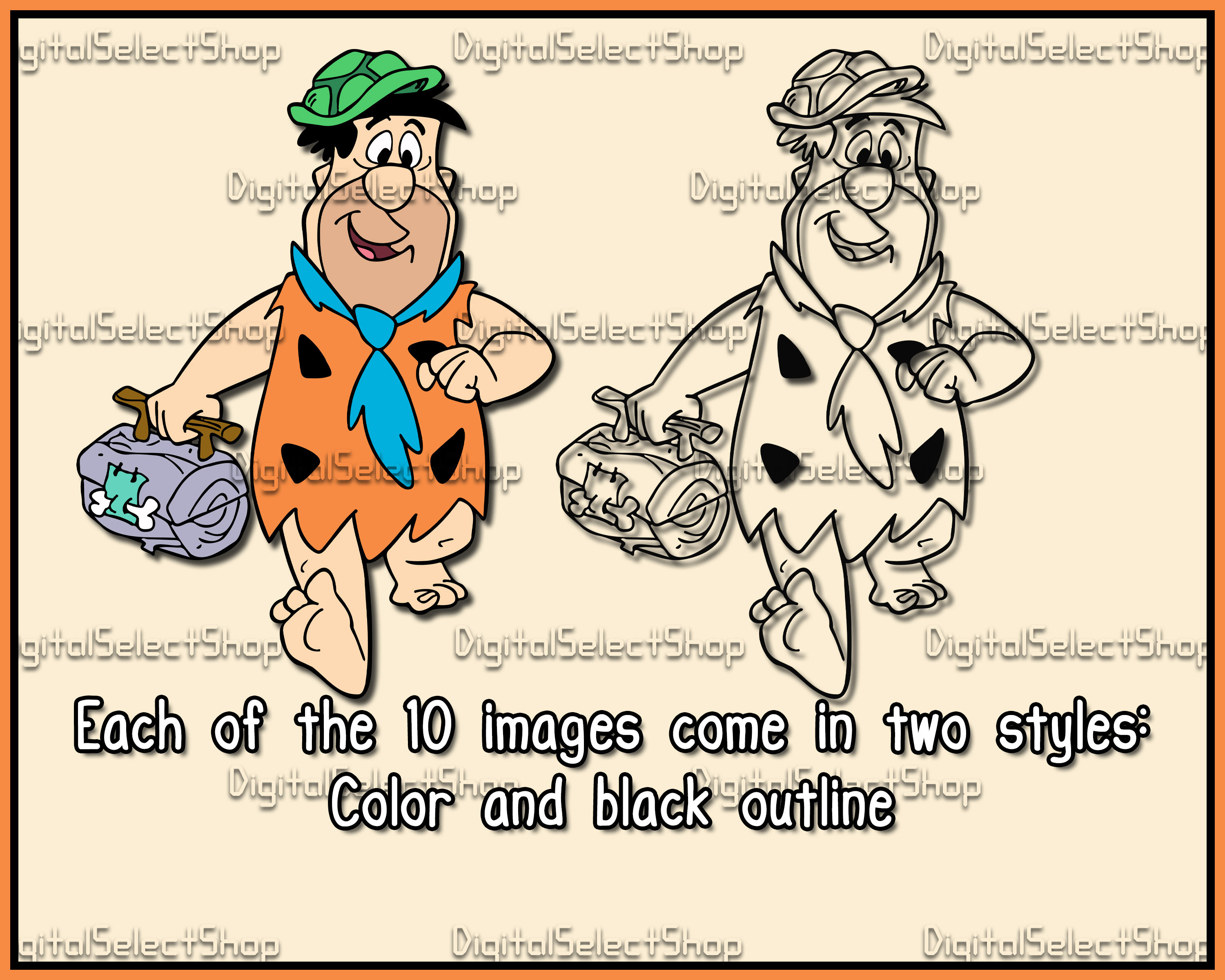 Fred Flintstones Svg Bundle, Svg Pack, Layered Svg, PNG, PDF, EPS ...