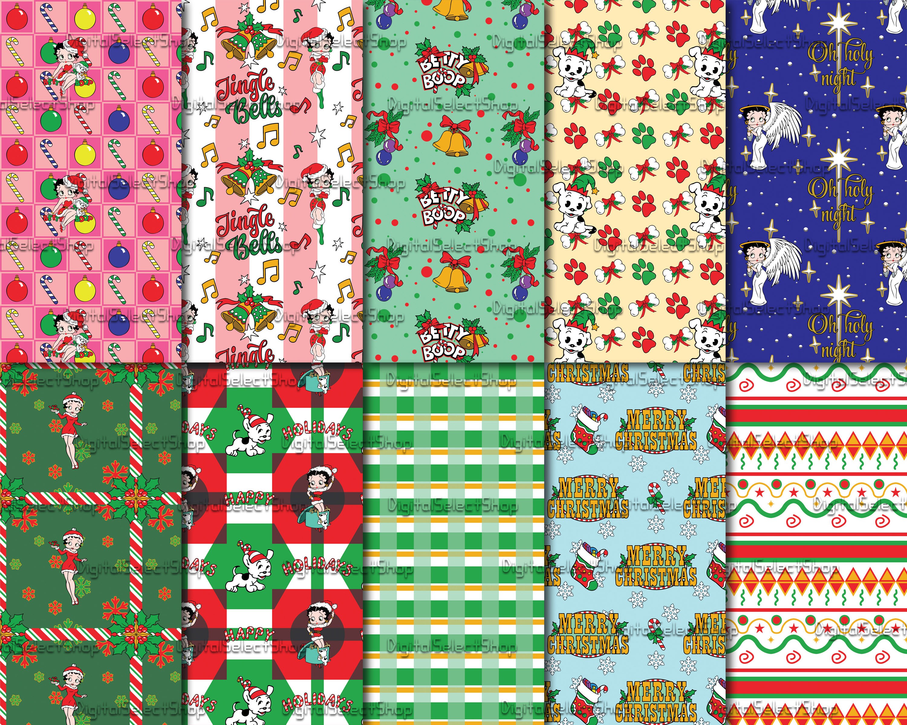 Christmas Seamless Digital Paper Betty Boop Patterns Holiday - Etsy