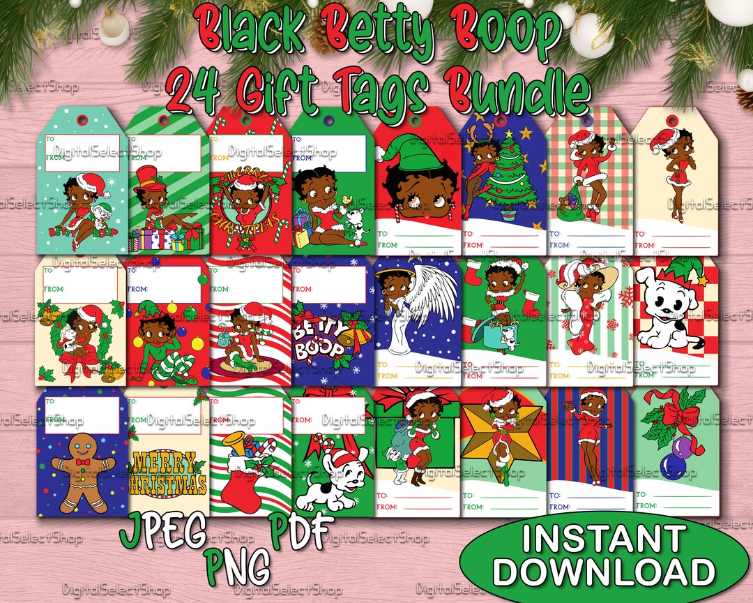 Christmas Printable Gift Tags, Digital Christmas Tags, Gift Tags, Merry ...