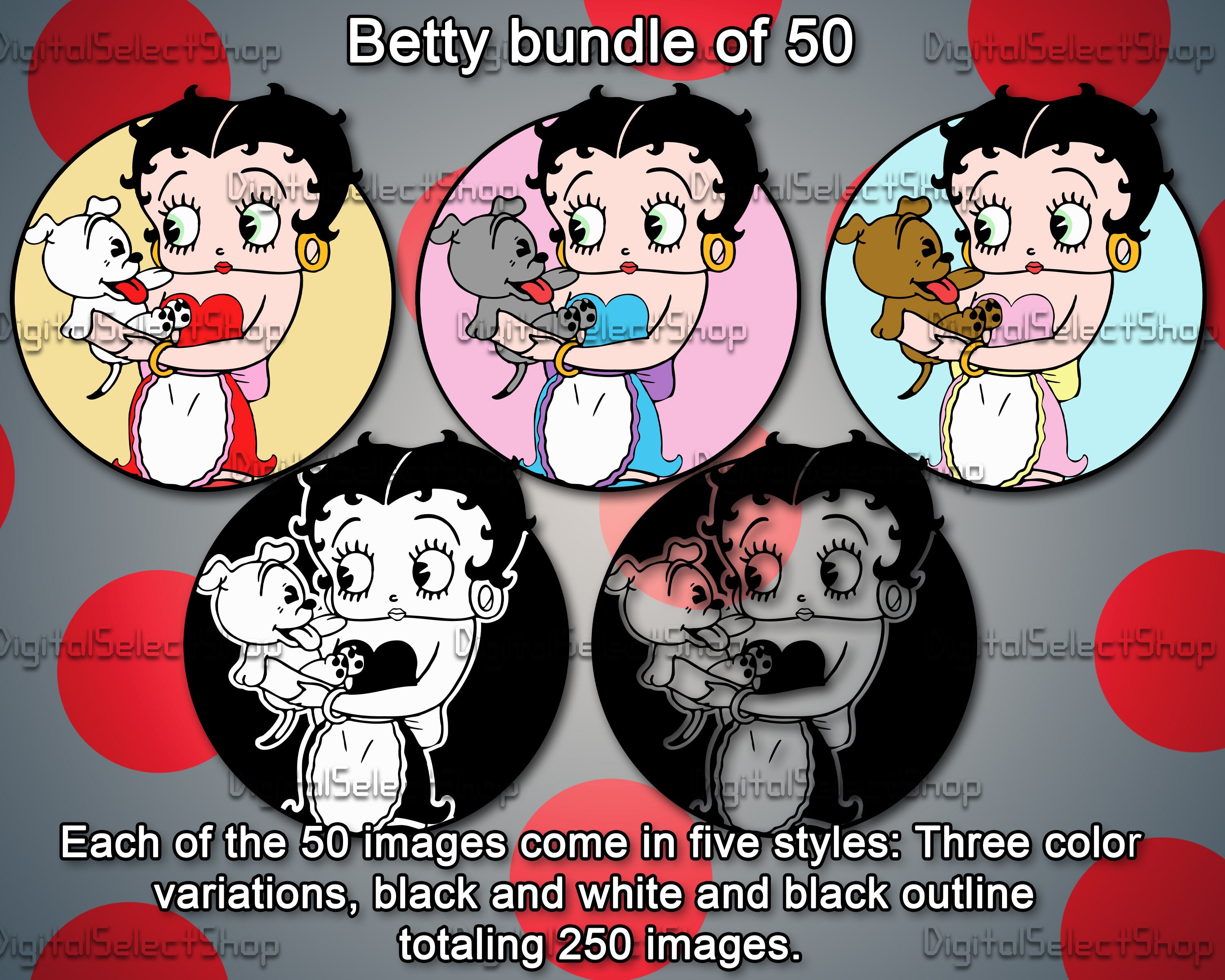 Super Betty Boop Svg Bundle, Svg Pack, Layered Svg, PNG, PDF, EPS ...