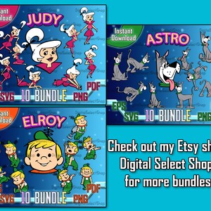 The Jetsons Svg Pack, George Jetson, Retro Cartoon, Svg Bundle, Layered ...