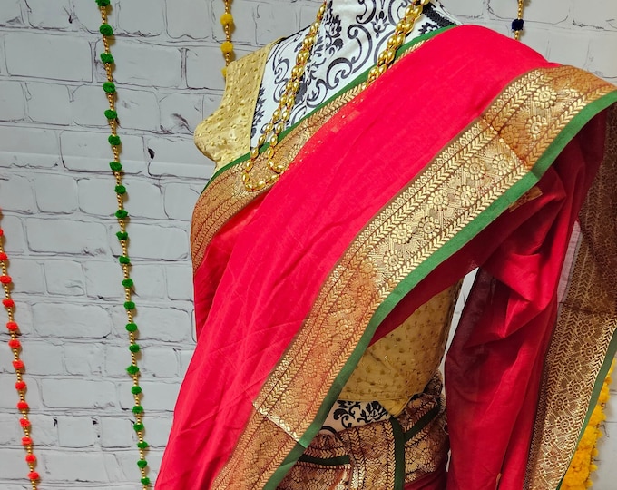 Ready to Wear Nauwari / Maharastrian Saree in Khopa Style - Etsy