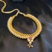 Maharashtrian Elegance: Gold Kolhapuri Thushi Necklace Set With Nath - Etsy
