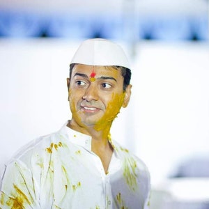 Kids Gandhi/mumbai Dabbawala/marathi Cap-topi White - Etsy