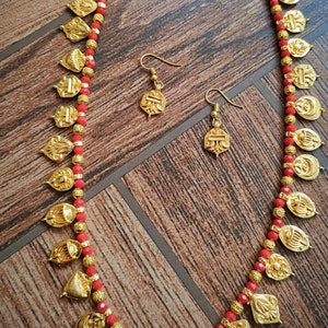 Paramparik Mudra Haar/ Coin Crystal Premium Necklace/ Kasu Necklace ...