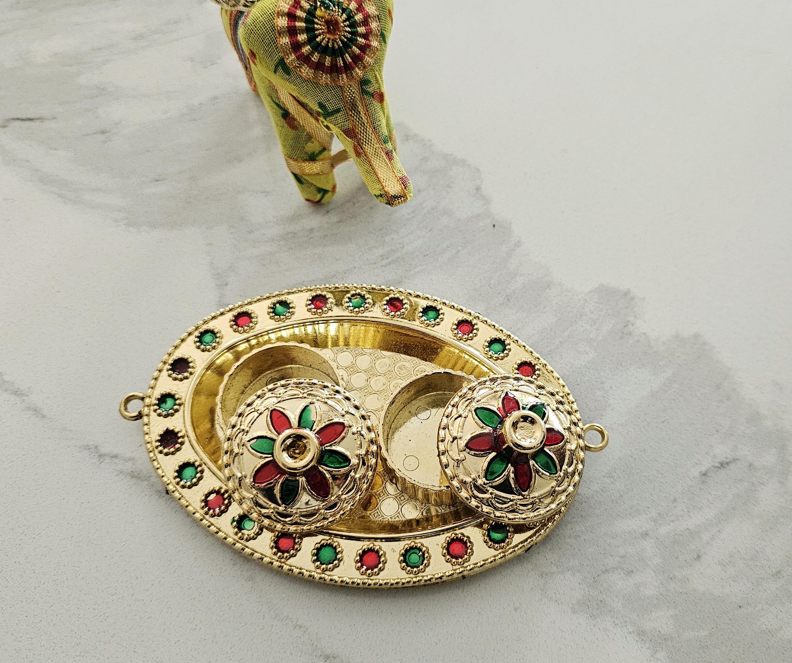 Small Haldi Kumkum Dan/dabbi/ Box,tambulam Return Gift,puja Favors ...