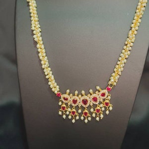 Elegant Maharashtrian Pearl and Bormal Necklace Tanmani Combo - Etsy