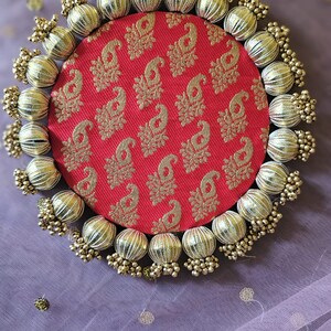 Floral Reversible Patola Platters/ Centerpiece Mat-floor Rangoli ...
