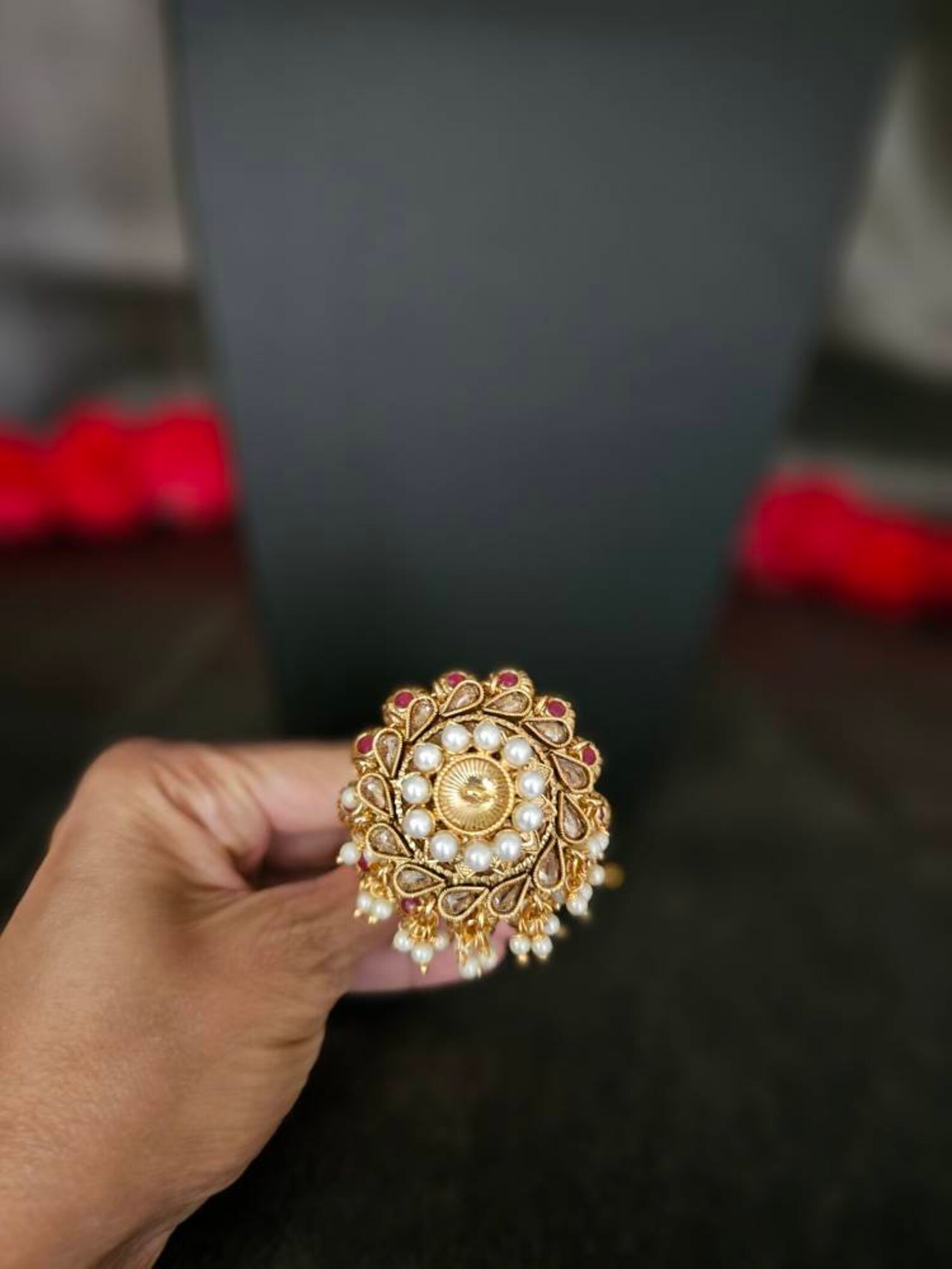 Hair Pin / Khopa/ Maharastrian Hair Pin With Pearls | Hair Bun Pin ...