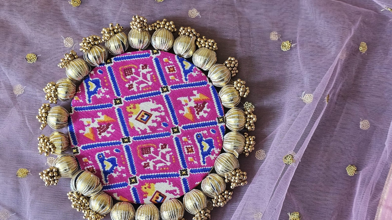 Floral Reversible Patola Platters/ Centerpiece Mat-floor Rangoli ...