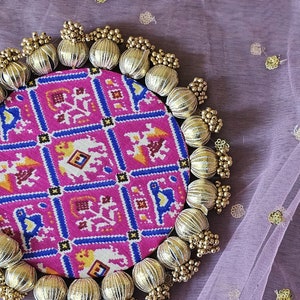 Floral Reversible Patola Platters/ Centerpiece Mat-floor Rangoli ...