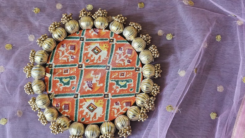 Floral Reversible Patola Platters/ Centerpiece Mat-floor Rangoli ...