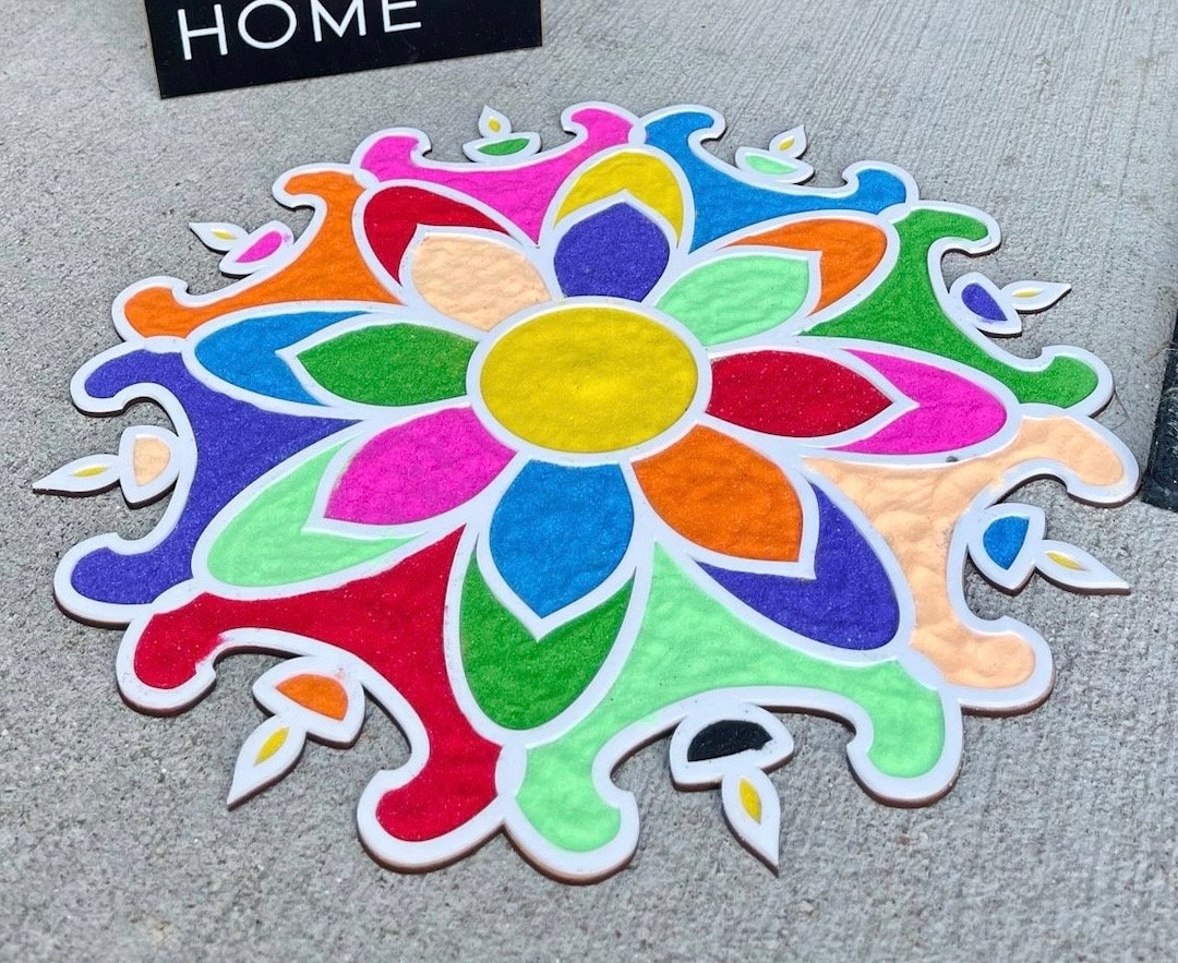 Wooden Handcrafted MDF Rangoli / Rangoli Decoration / Rangoli Set ...